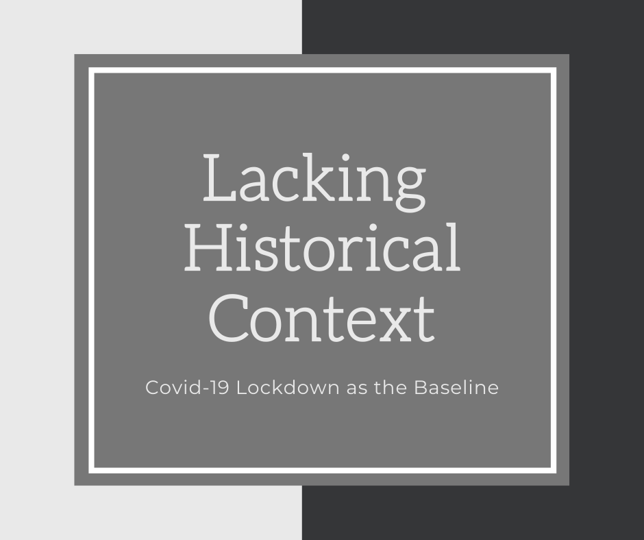 Lacking Historical Context Covid 19 Lockdown As The Baseline For 
